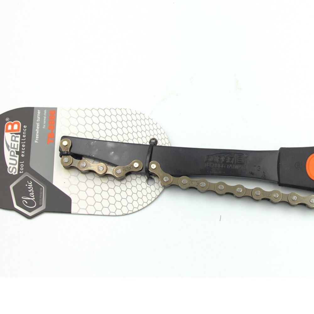 Chave com Corrente Extrator de Cassete K7 Roda de Bike Super B Tb-8866