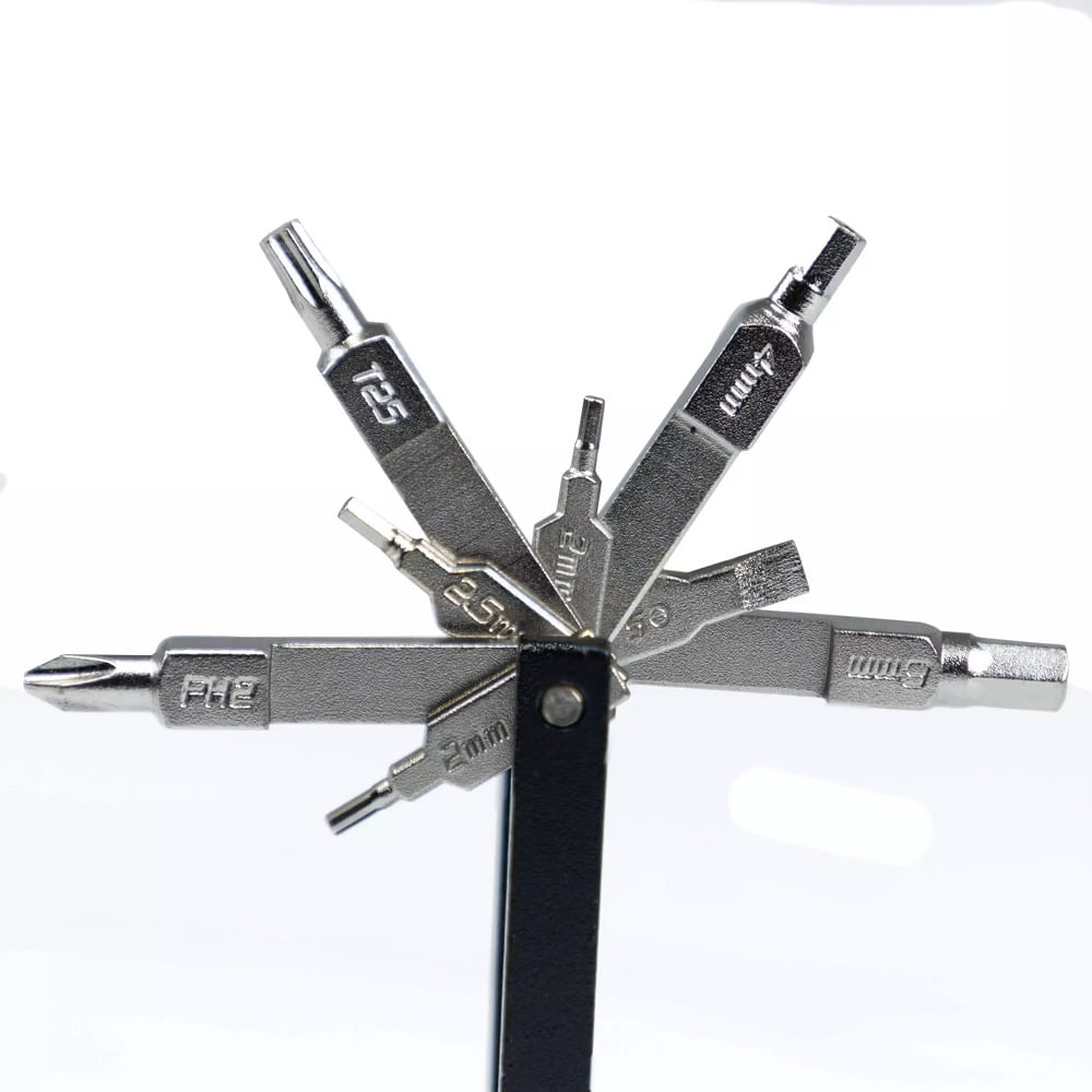 Canivete 20 Funções Chave de Raios Corrente Allen Torx Espátulas Rava